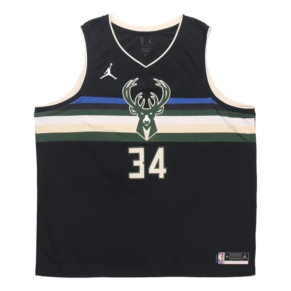 JORDAN Giannis Antetokounmpo 34 Milwaukee Bucks Statement Edition Swingman Jersey - Black