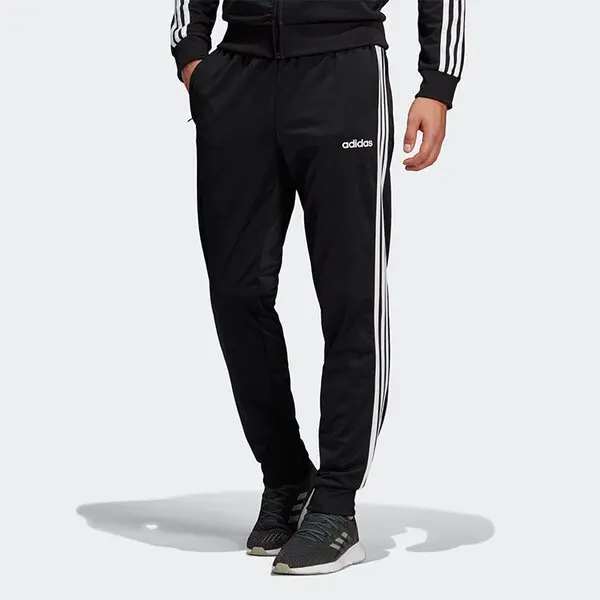 Adidas Essentials 3-stripes Tapered Tricot Pants - Black