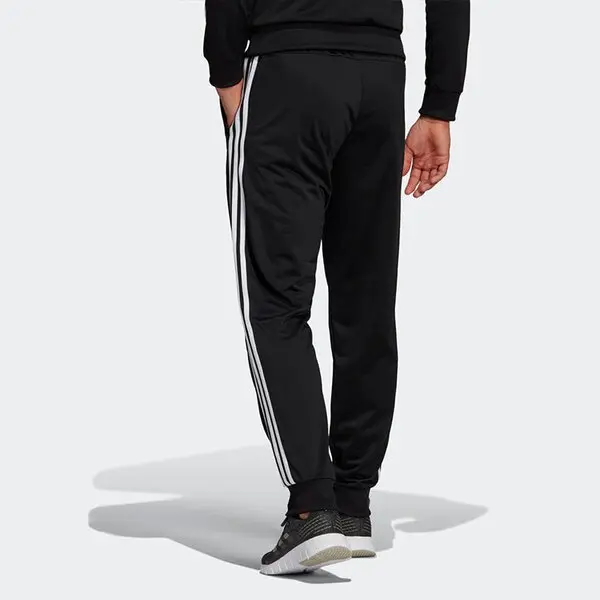 Adidas Essentials 3-stripes Tapered Tricot Pants - Black