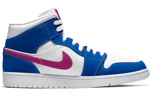 JORDAN 1 Mid Sneakers - Hyper Royal/hyper Violet-white
