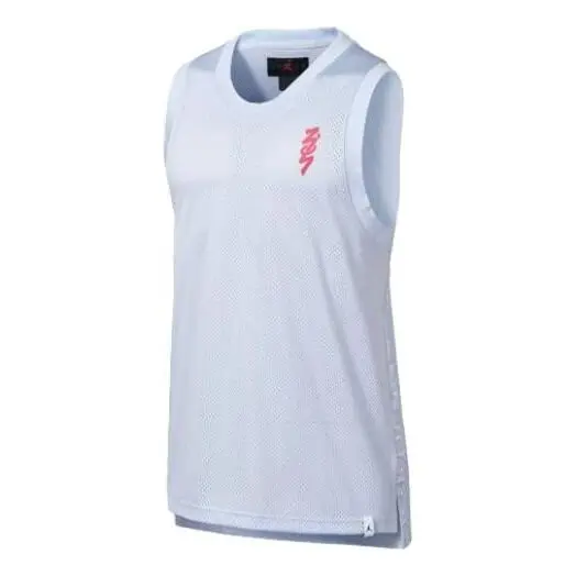 JORDAN Air Pattern Printing Mesh Round Neck Sports Vest - Multi-color