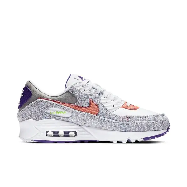 Nike Max 90 Recycled Jerseys Pack Sneakers - Graywhitepurple
