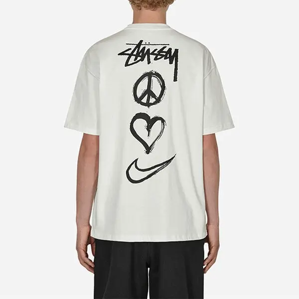 Nike X Stussy Peace Love Swoosh T-shirt 'white