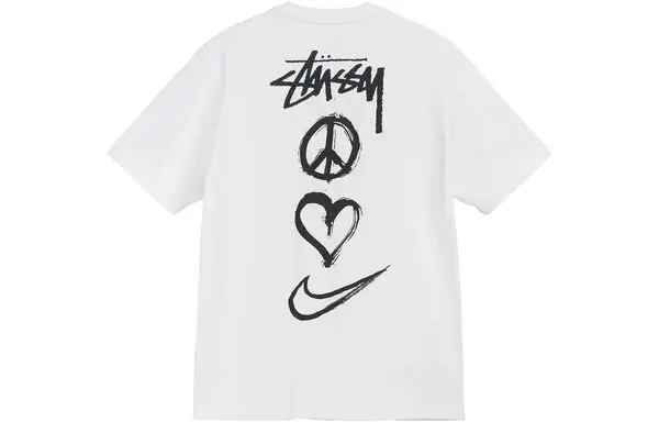 Nike X Stussy Peace Love Swoosh T-shirt 'white