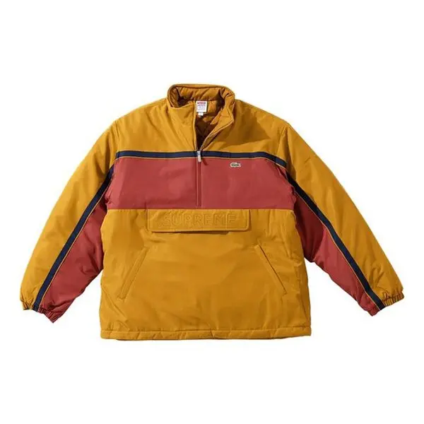 Supreme X Lacoste Puffy Half Zip Pullover - Yellow