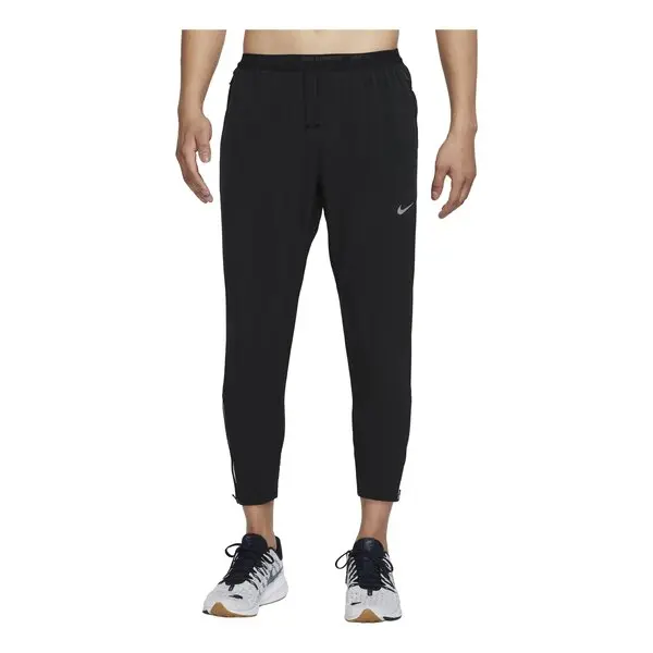 Nike Casual Micro Mark Printing Straight Solid Color Reflective Sports Pants/trousers/joggers Autumn Black - Default Color