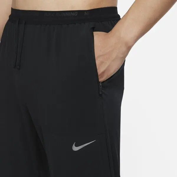 Nike Casual Micro Mark Printing Straight Solid Color Reflective Sports Pants/trousers/joggers Autumn Black - Default Color