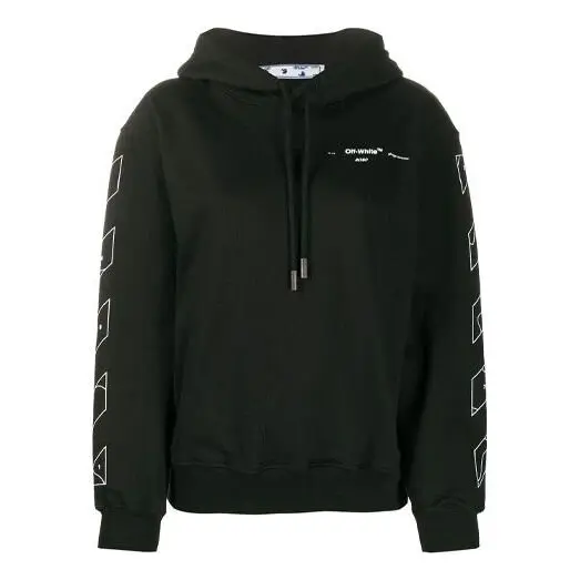 Off-White Pattern Printing Hoodie - Black