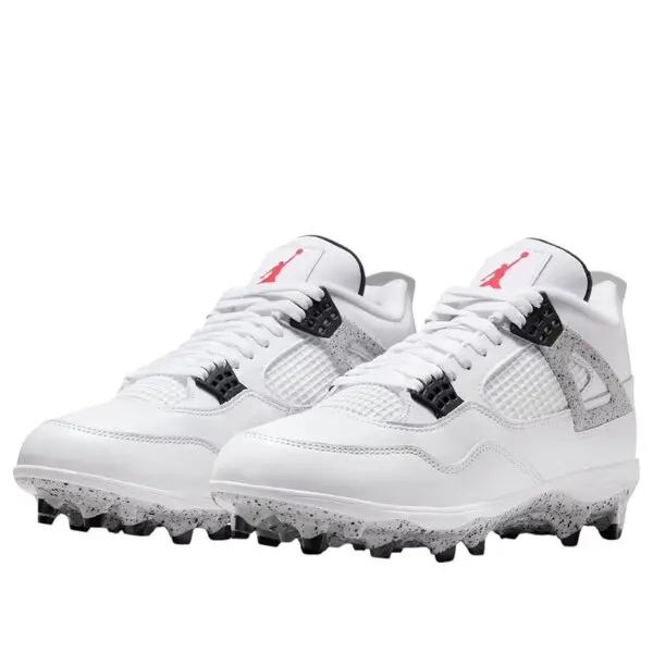 JORDAN 4 Retro Mcs Cleats - White/fire Red-black-tech/grey