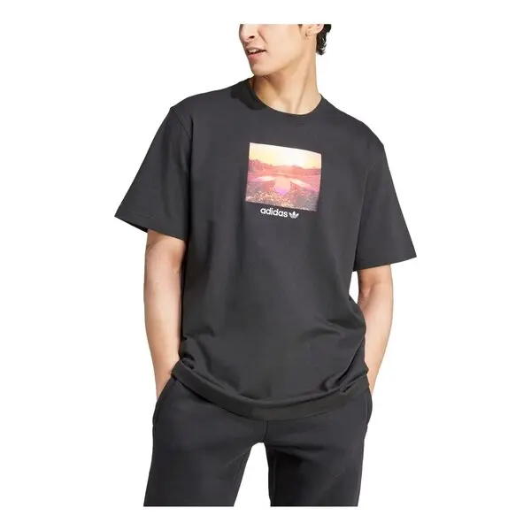 Adidas Sunset Graphic T-shirt Asia Sizing - Black