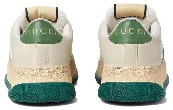 Gucci Screener Gg Leather Sneakers - Beige/green/red
