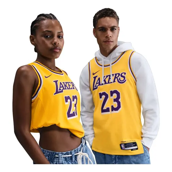 Nike X Nba Los Angeles Lakers Icon Edition Jersey 'lebron James - Yellow/multi-color