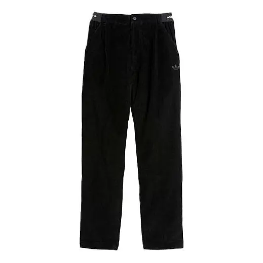 Adidas Corduroy Straight Sports Trousers - Black