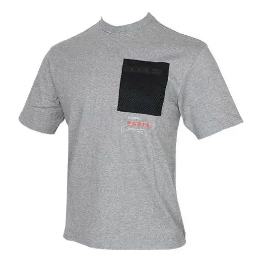 Nike Alphabet Printing Logo Round Neck Short Sleeve Gray T-shirt - Multi-color