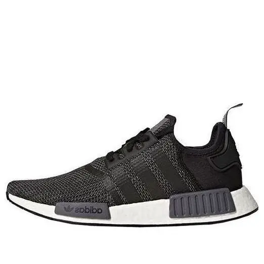 Adidas Nmd_r1 'carbon' Knit Mesh Sneakers - Black