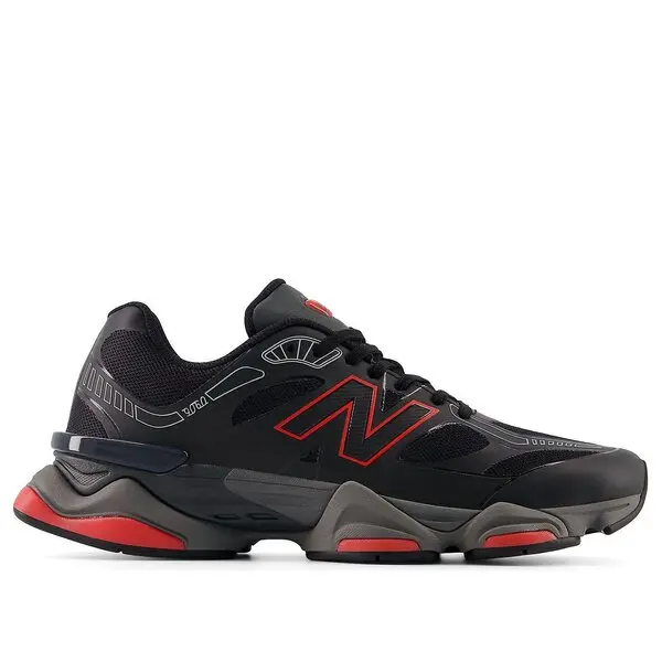 NEW BALANCE 9060z Athletic Sneakers - Black/fire Cracker