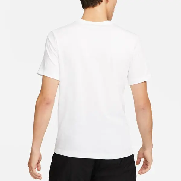 Nike Alphabet Logo Printing Round Neck Pullover Short Sleeve White T-shirt