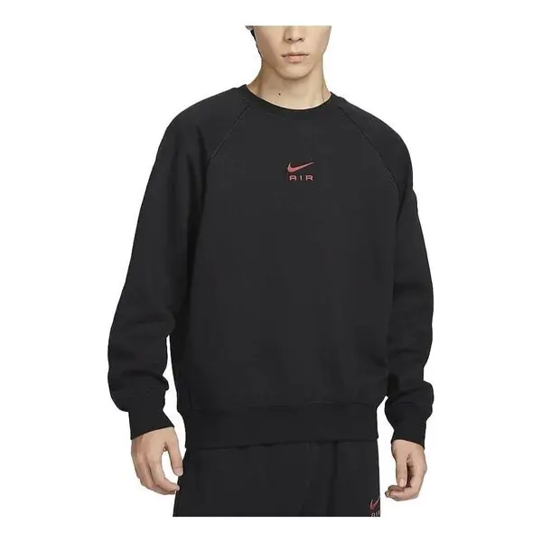 Nike Fleece Crewneck - Black/red