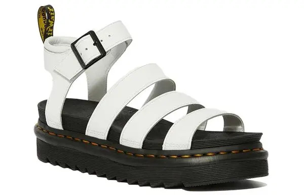 Dr. Martens Blaire Leather Strappy Sandals - White