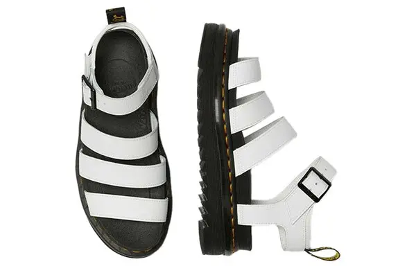 Dr. Martens Blaire Leather Strappy Sandals - White
