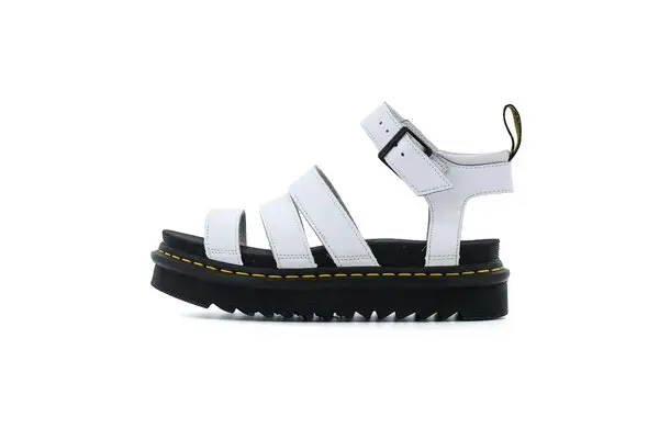 Dr. Martens Blaire Leather Strappy Sandals - White