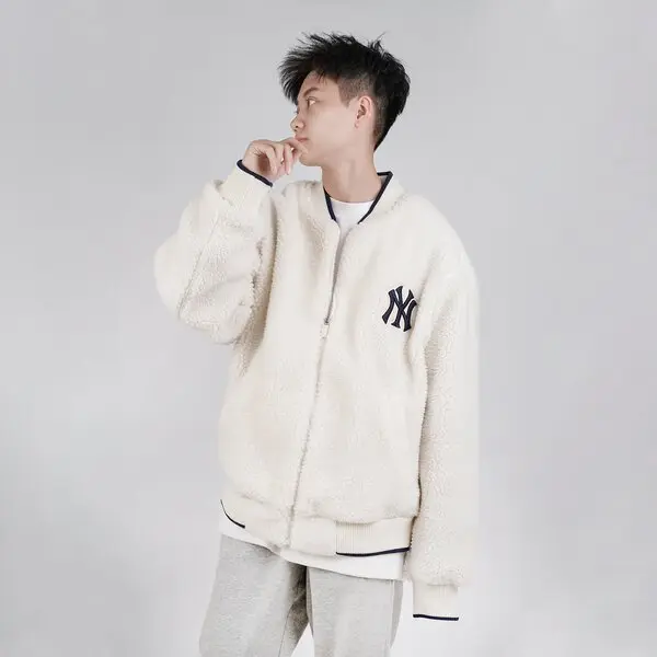 MLB New York Yankees Lambs Wool Bomber Jacket