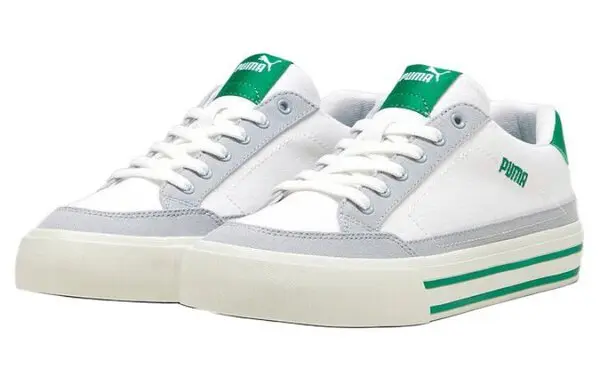 PUMA Court Classic Vulc Sneakers - White/green