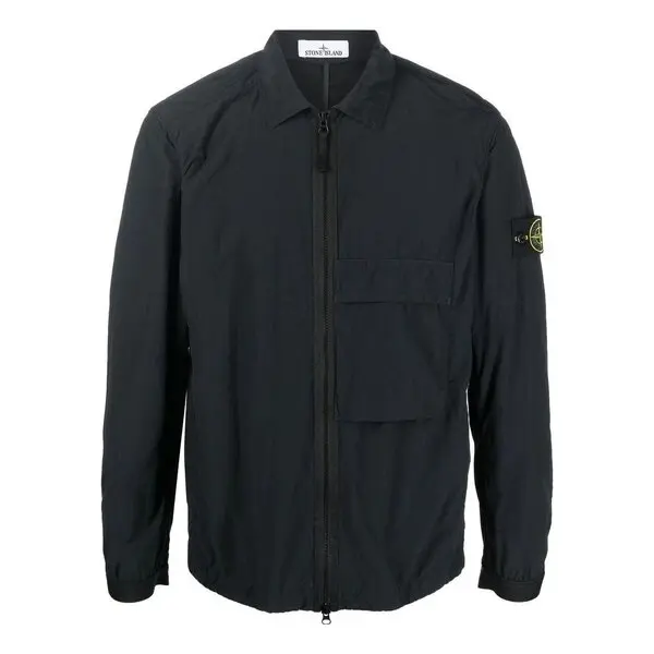 Stone Island Garment Dyed Naslan Light Overshirt - Black