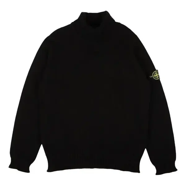 Stone Island Ribbed Turtleneck Sweater - Black