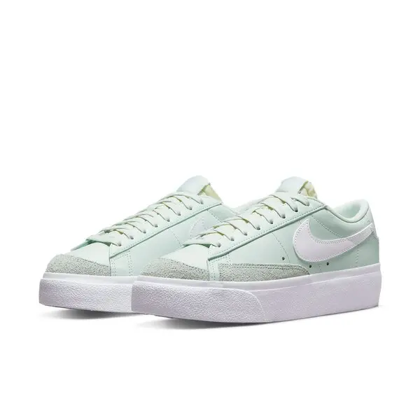 Nike Blazer Low Platform Sneakers - Green/green/orange