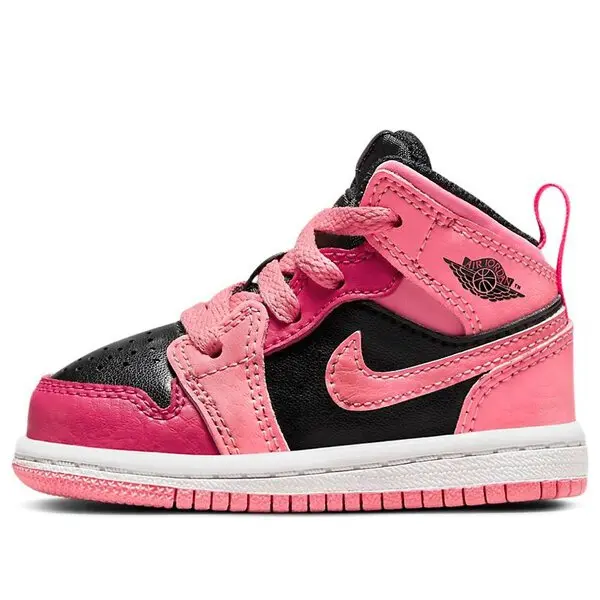 JORDAN 1 Mid Toddler Sneakers - Pink/black
