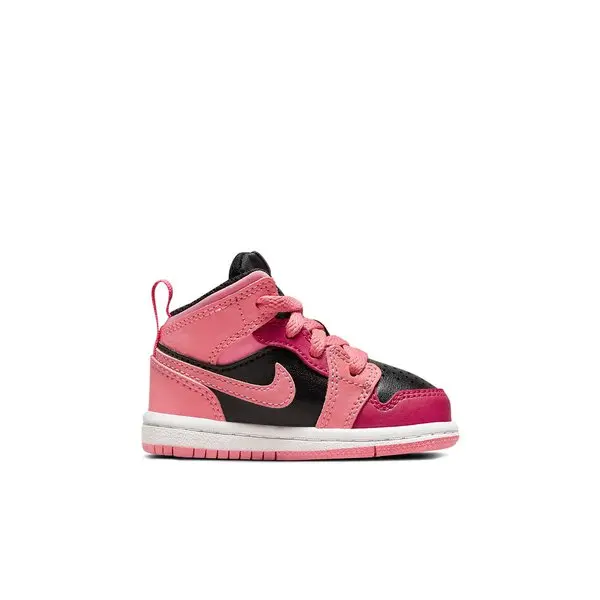 JORDAN 1 Mid Toddler Sneakers - Pink/black
