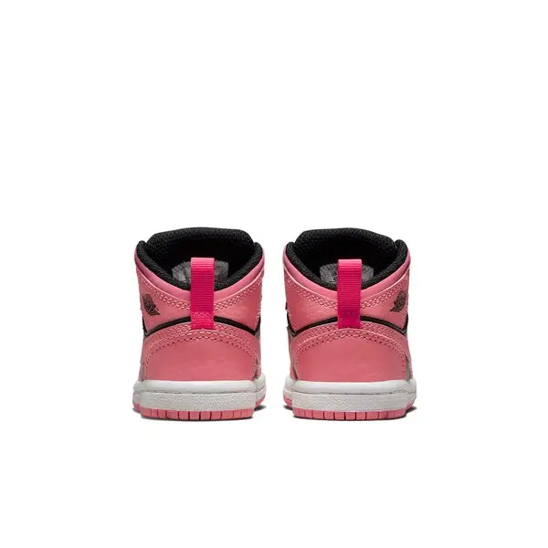 JORDAN 1 Mid Toddler Sneakers - Pink/black