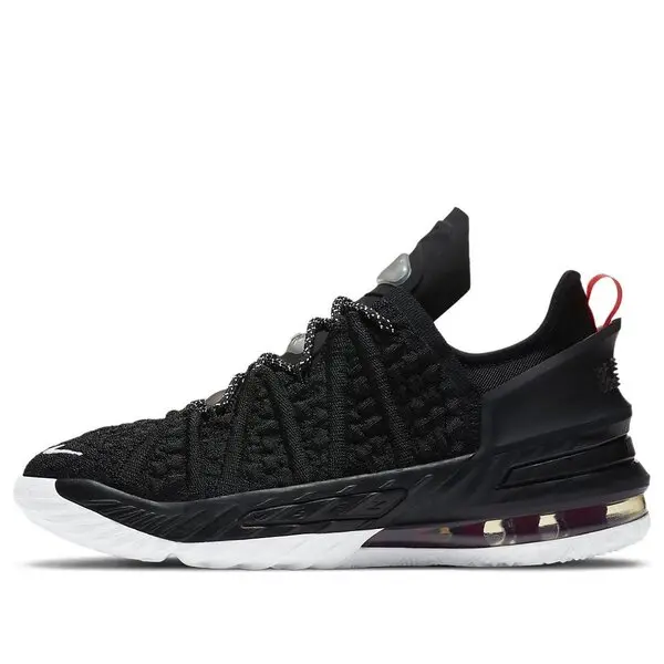 Nike Lebron 18 "university Red" Low Top Basketball Sneakers - Black