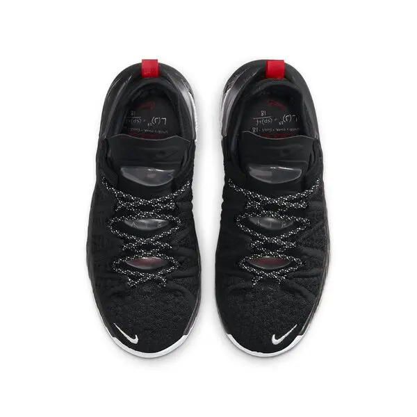 Nike Lebron 18 "university Red" Low Top Basketball Sneakers - Black