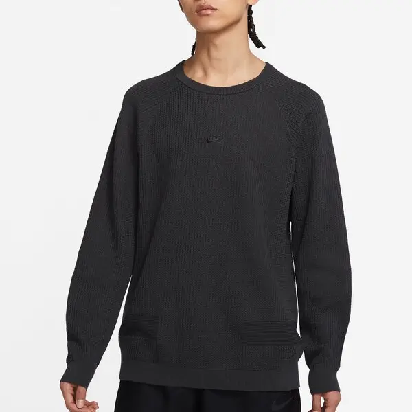 Nike Round Neck Long Sleeve Wool Pullover Sweater