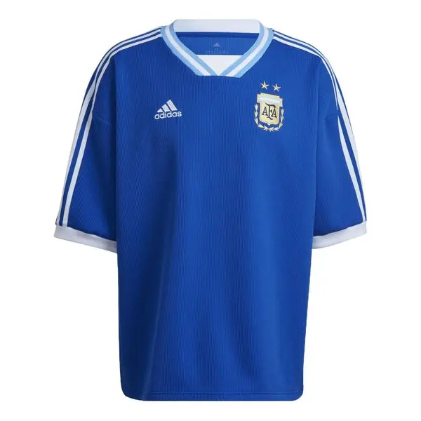 Adidas Argentina Icon 3/4 Jersey Royal Blue - Royal Blue/white/gold