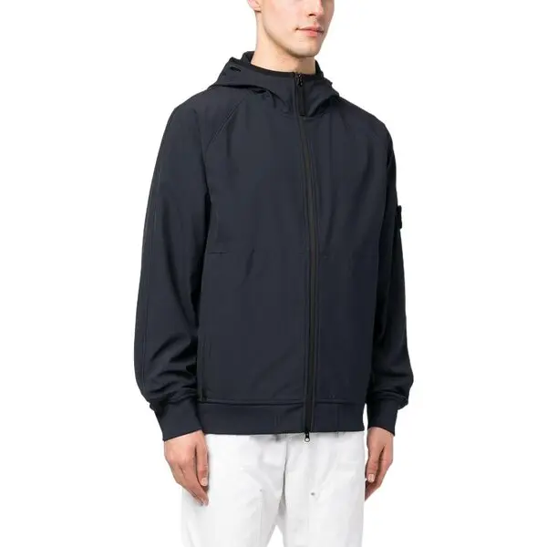 Stone Island Light Soft Shell-r Hooded Jacket