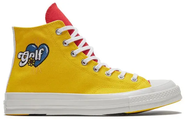 CONVERSE X Golf Wang Chuck 70 High Top Sneakers - Blue/yellow/red