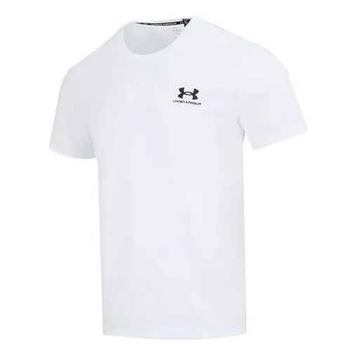 Under Armour Embroidered Logo Short Sleeve T-shirt - White/black
