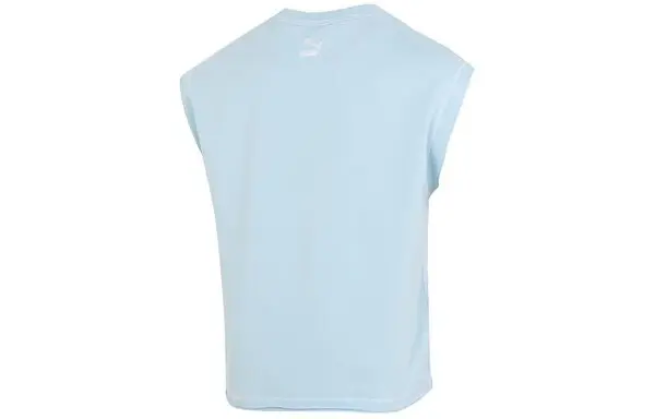 PUMA Sole Logo Sleeveless Top - Blue/white