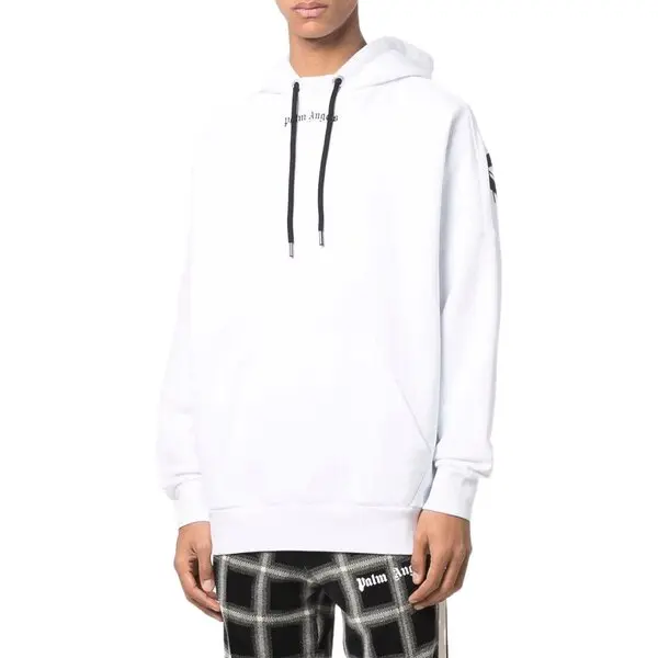 Palm Angels Classic Logo Over Hoodie - White
