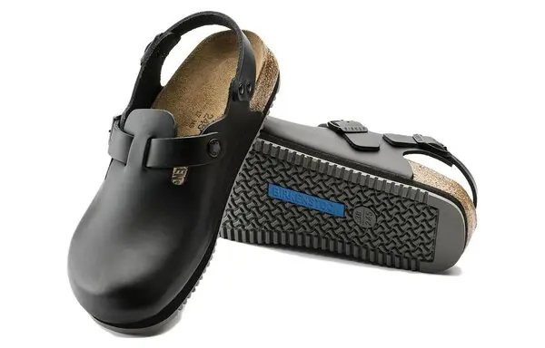 BIRKENSTOCK Tokio Super Grip Leather Sandals - Black