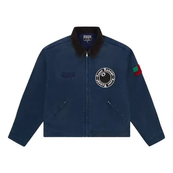 DENIM TEARS X Stussy Canvas Work Jacket - Navy/black