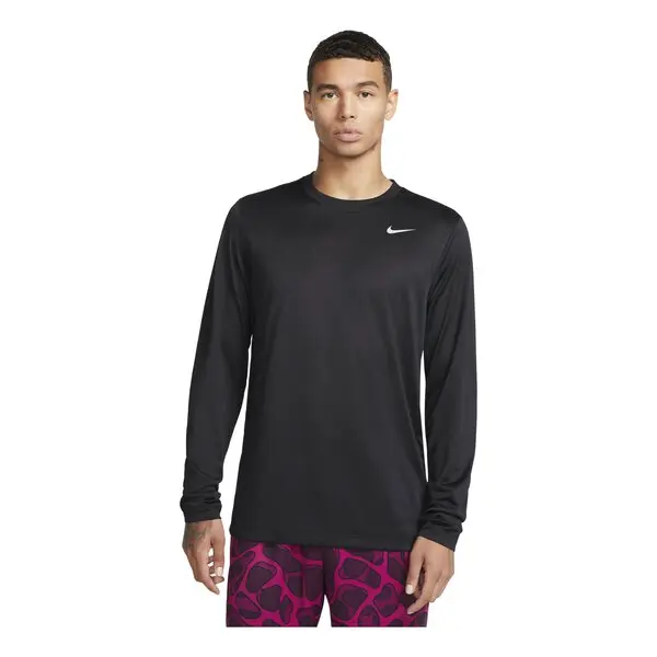 Nike Dri-fit Legend Long-sleeve Performance T-shirt - Black