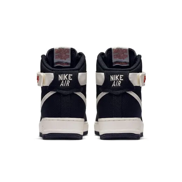 Nike Force 1 High Retro Canvas Sneakers - Black/cream