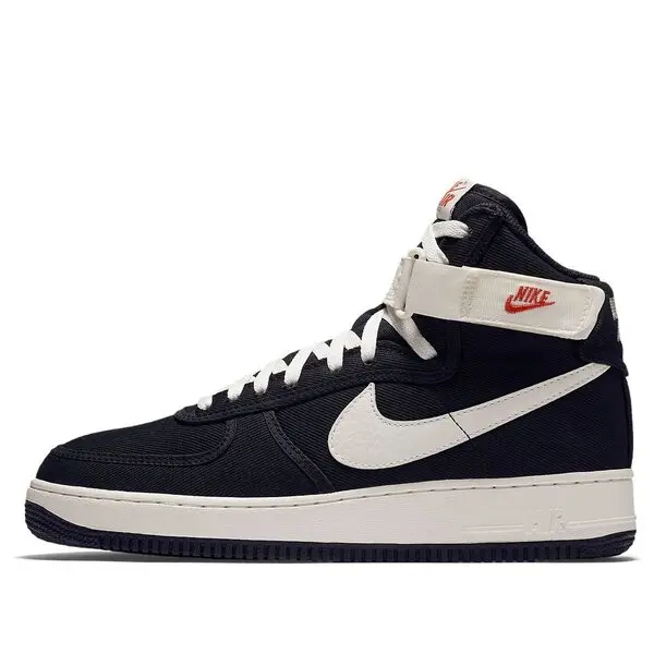 Nike Force 1 High Retro Canvas Sneakers - Black/cream