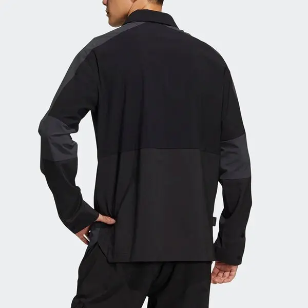 Adidas Cargo Casual Breathable Long Sleeves Shirt Black