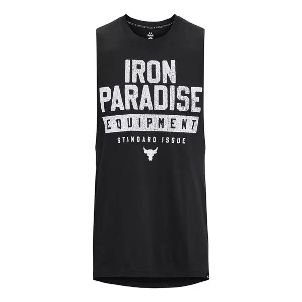 Under Armour Project Rock Iron Paradise Tank - Black/white