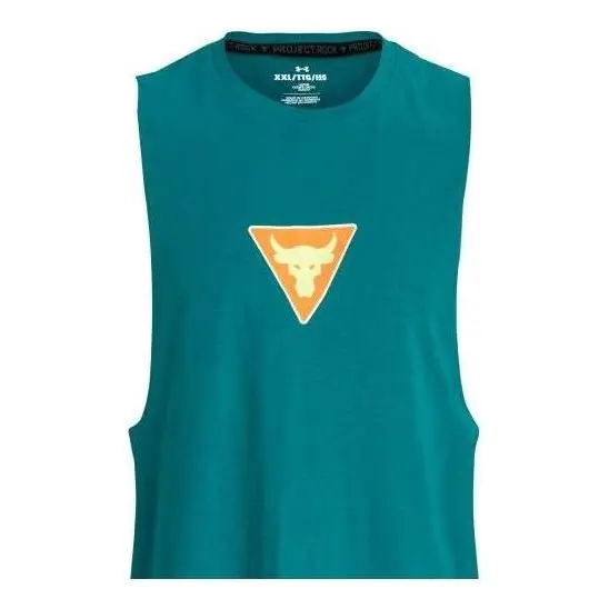 Under Armour Project Rock Dmnd Muscle Tank - Teal/yellow
